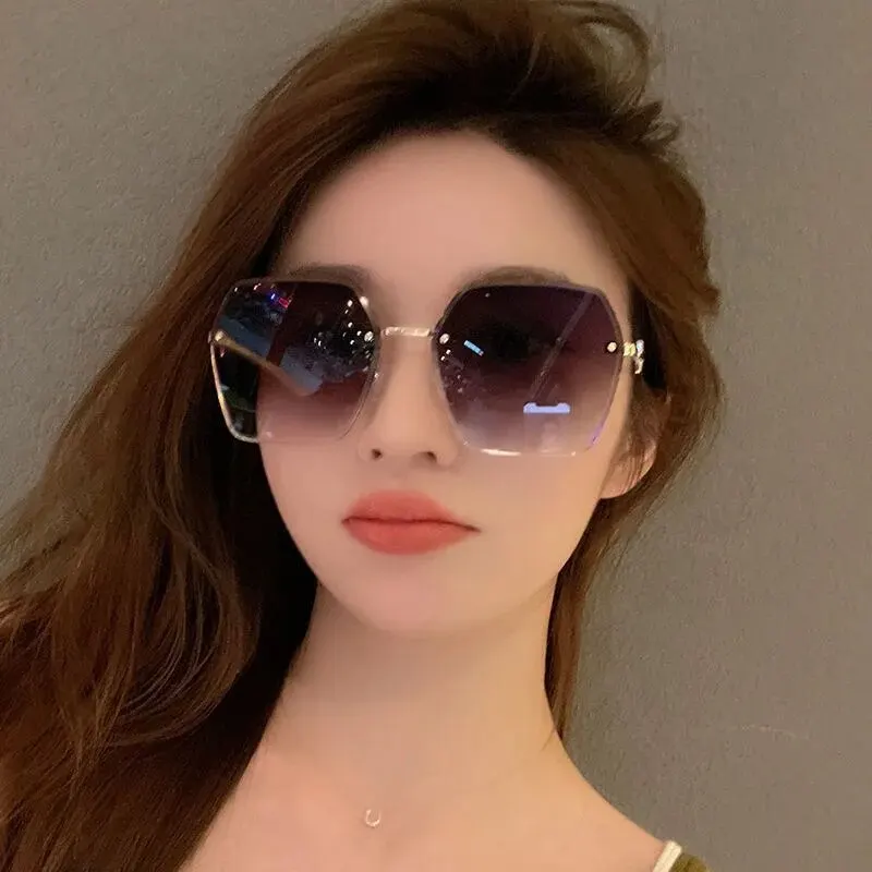 Slim-Fit-Summer-Women-Glasses-Sun-Protection-Large-Face-Frameless ...