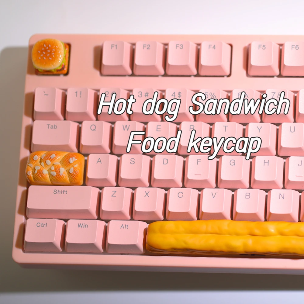 Cartoon Deep-fried Dough Sticks Hot Dog Sandwich Food Keycap ESC ...