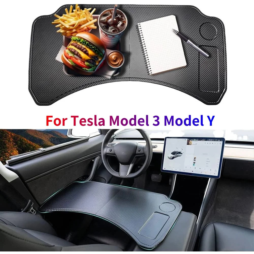 For-Tesla-Model-3-Model-Y-Food-Tray-Desk-for-Laptop-Foldable-Car-Tray ...