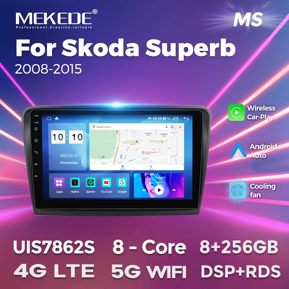 MEKEDE-10inch-Android-12-Carplay-Car-Radio-Multimedia-Player-For-Skoda ...