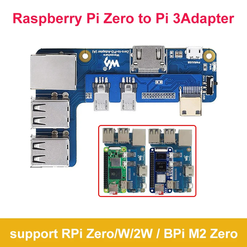 Raspberry-Pi-Zero-To-Pi-3B-Adapter-Extension-Board-4-USB-Port-HUB-10 ...