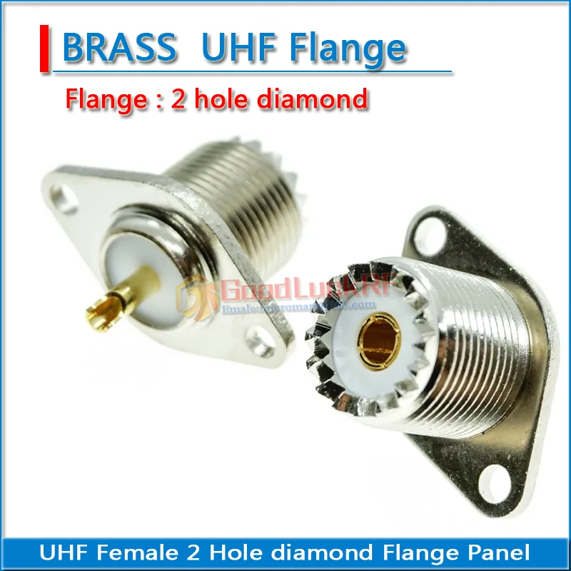 UHF-PL259-SO239-Coax-Connector-Socket-UHF-Female-2-Hole-Flange-diamond ...