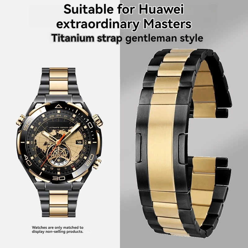22mm-New-Titanium-alloy-grey-gold-strap-for-Huawei-watch-4pro-gt4 ...