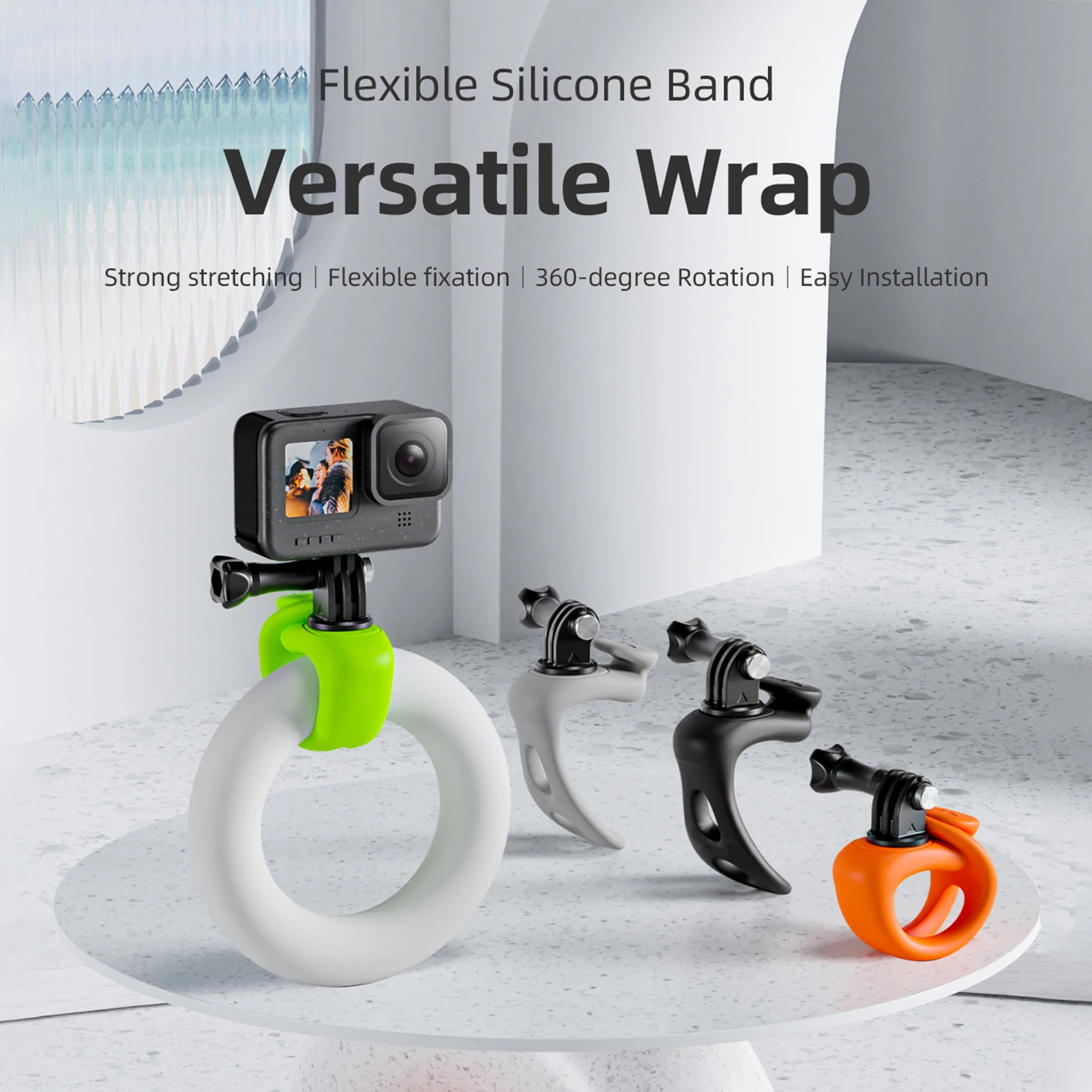 TELESIN-Adjustable-Wrist-Strap-Mount-Flexible-Wristband-360-Rotatable ...