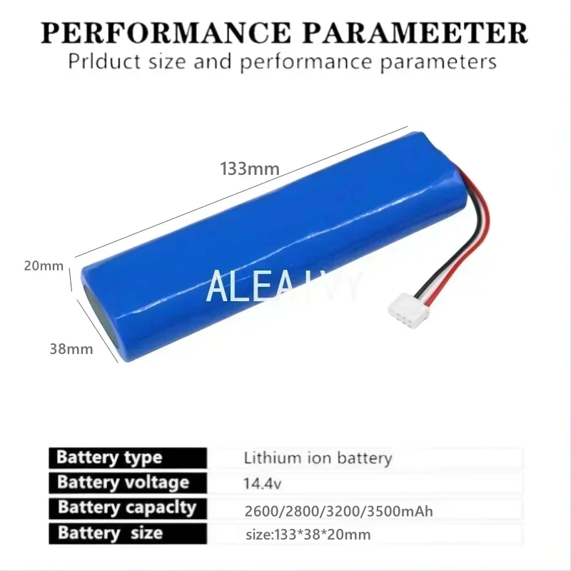 14.4V 3500mAh Vacuum Battery for Ecovacs Deebot DJ35 ,DJ36,DN55,DN520 ...