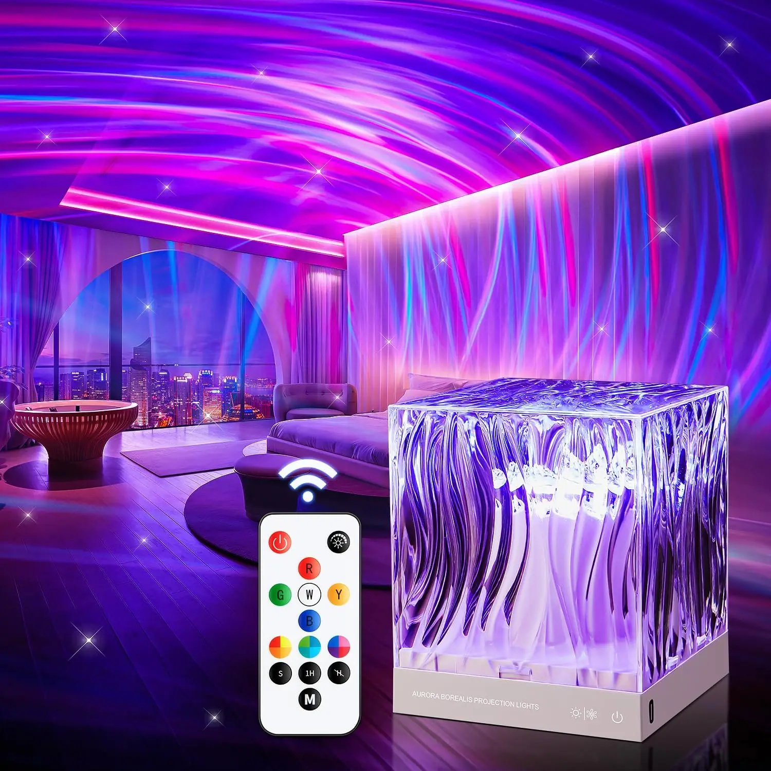 Dynamic-RGB-Water-Ripple-Projector-Night-Light-Aurora-Northern-Lights ...
