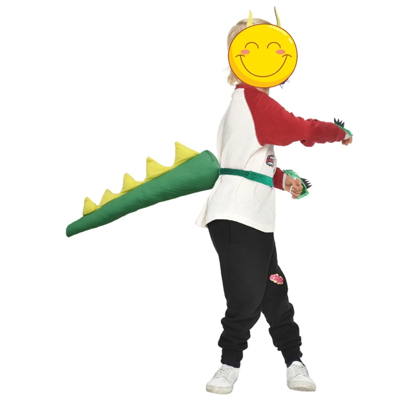 Dinosaur-Tail-Dragon-Mask-Set-Masquerade-Halloween-Dress-Up-Costume ...