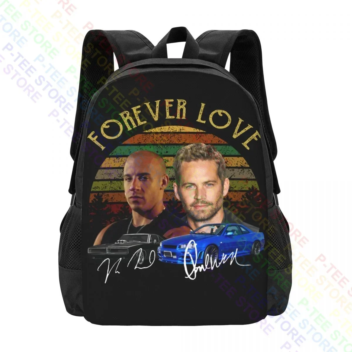 Dominic Toretto And Brian Oconner Fast And Furious P-549Backpack Large ...