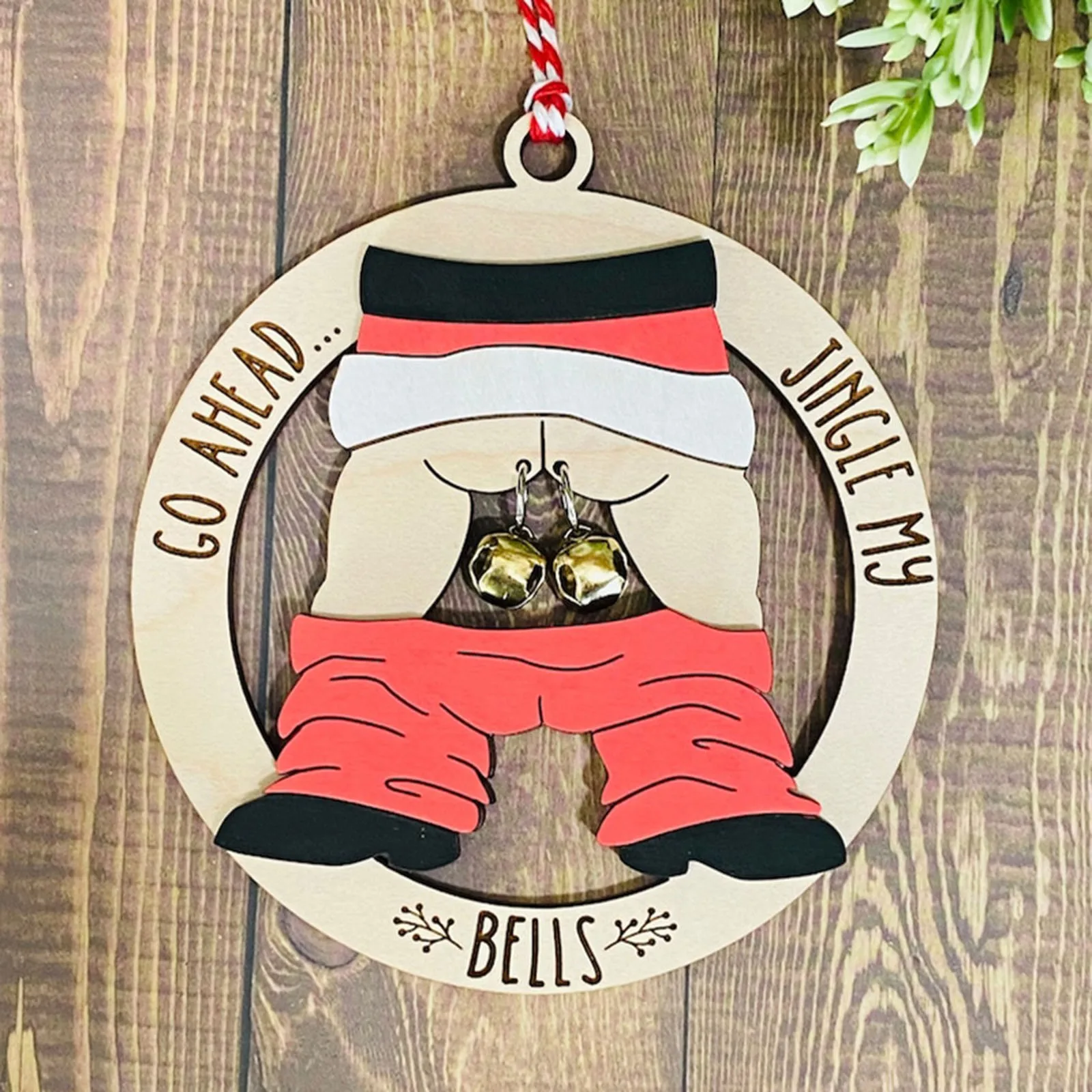 Santa Butt Bell Ornament 2022 Funny Christmas Ornament Decorations ...