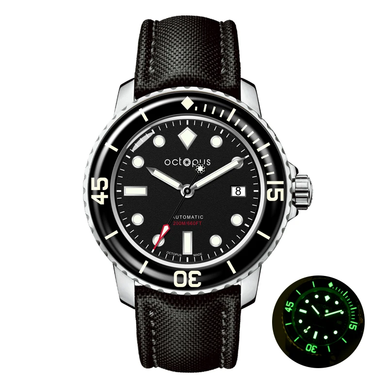 Octopus-Kraken-Automatic-Mechanical-Watch-Men-Black-Dial-Luminous-NH35 ...