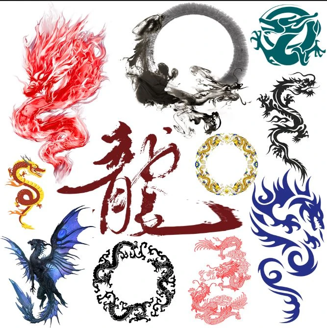 Dragon Patch Element Patches for Clothing Heat Transfer Sticker Parches ...