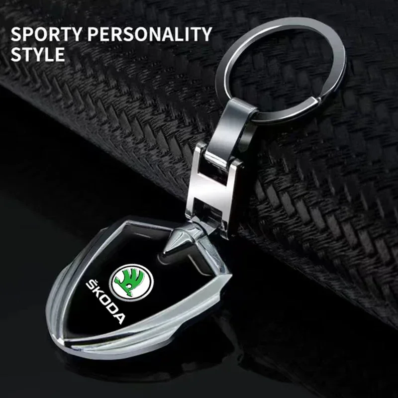 3D-Metal-Car-Logo-Key-Rings-Keyring-Keychain-For-Skoda-Octavia-Fabia ...