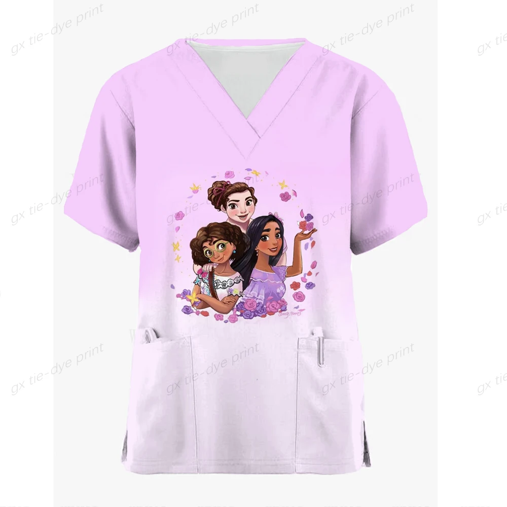 Disney-Princess-Print-Grooming-Work-Uniform-Dental-Nursing-Workwear ...