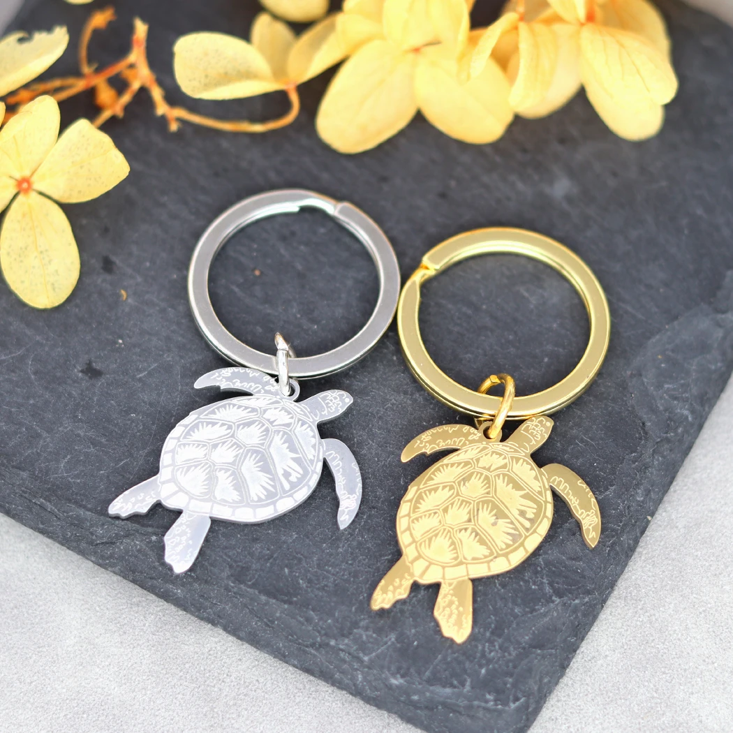 Stainless-Steel-Sea-Animal-Turtle-Keychains-Women-Fashion-Ocean-Jewelry ...