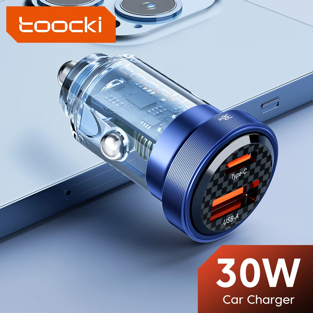 Toocki Type C Car Charger 30w Quick Charge4.0 Qc3.0 Scp 5a Pd Fast ...