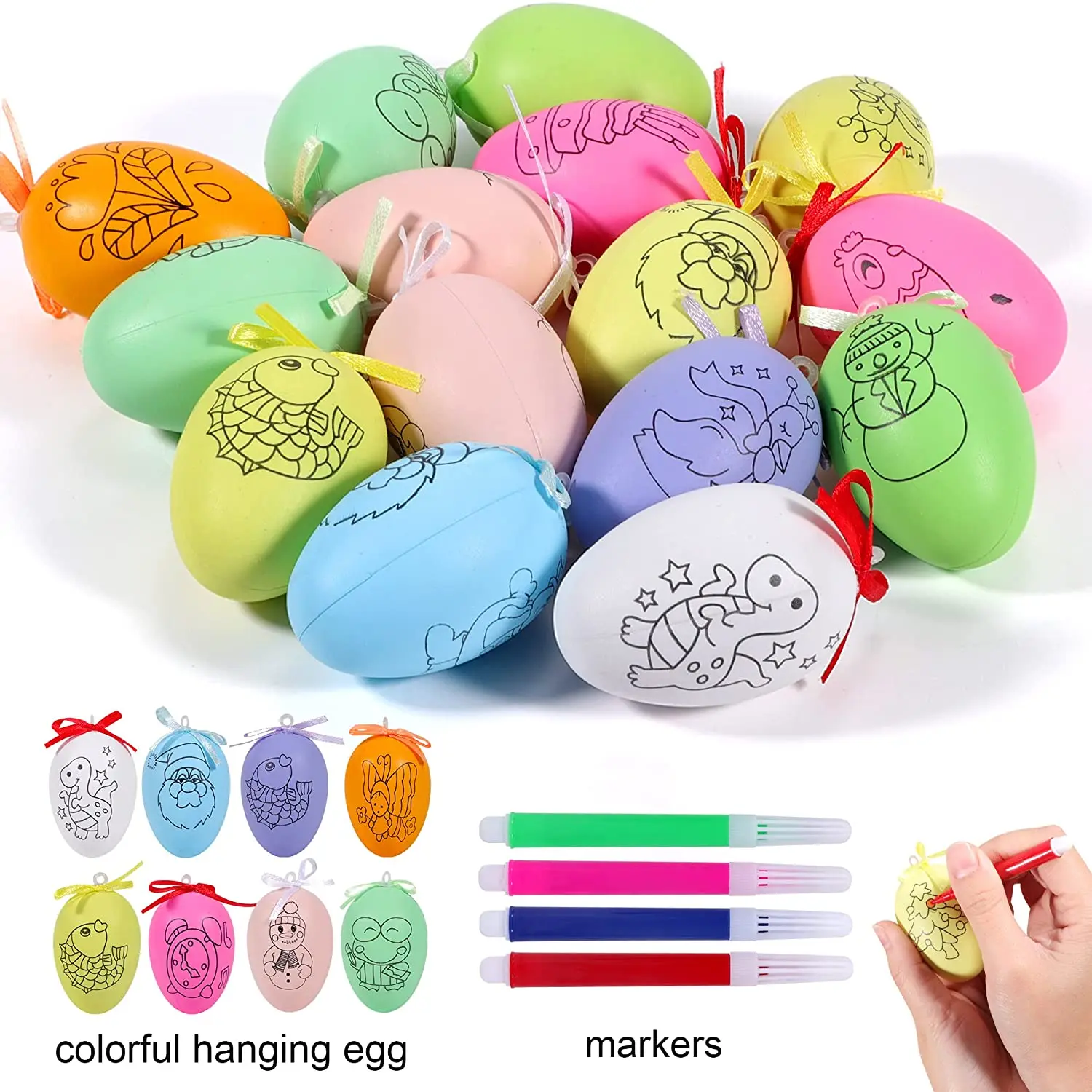 2-5-10pcs-set-Easter-Egg-Squishy-Painting-Art-Crafts-for-Children-Kids ...