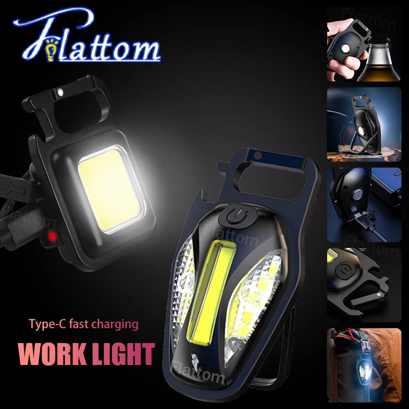 Multifunctional Portable USB Charging Emergency Light Mini Keychain ...