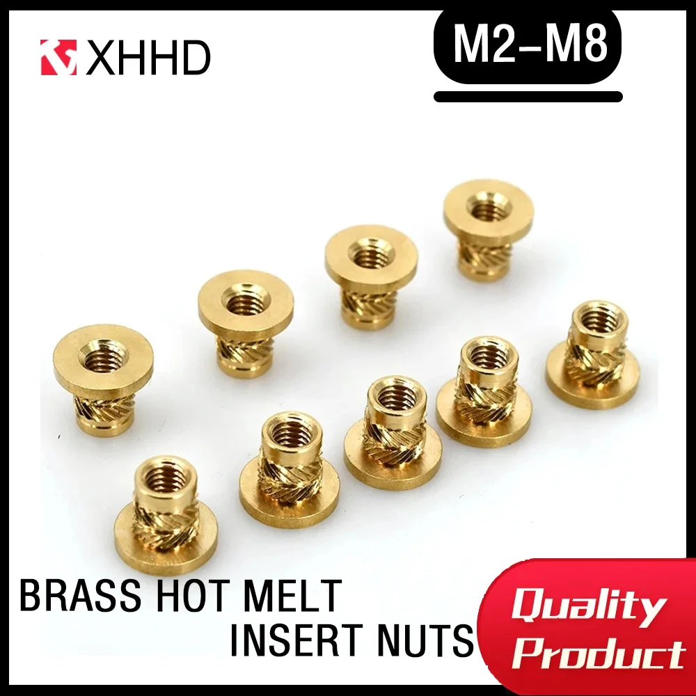 Brass-Hot-Melt-Insert-Knurled-Flange-Copper-Nut-Thread-Heat-Molding ...