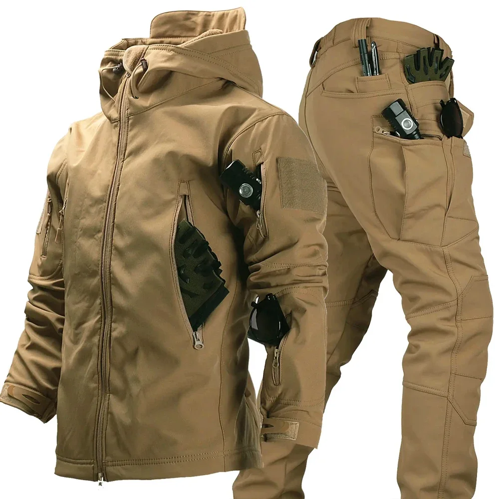 2024-Suits-for-Men-Winter-Tactical-Sets-Shark-Skin-Biker-Jacket-Hoodie ...