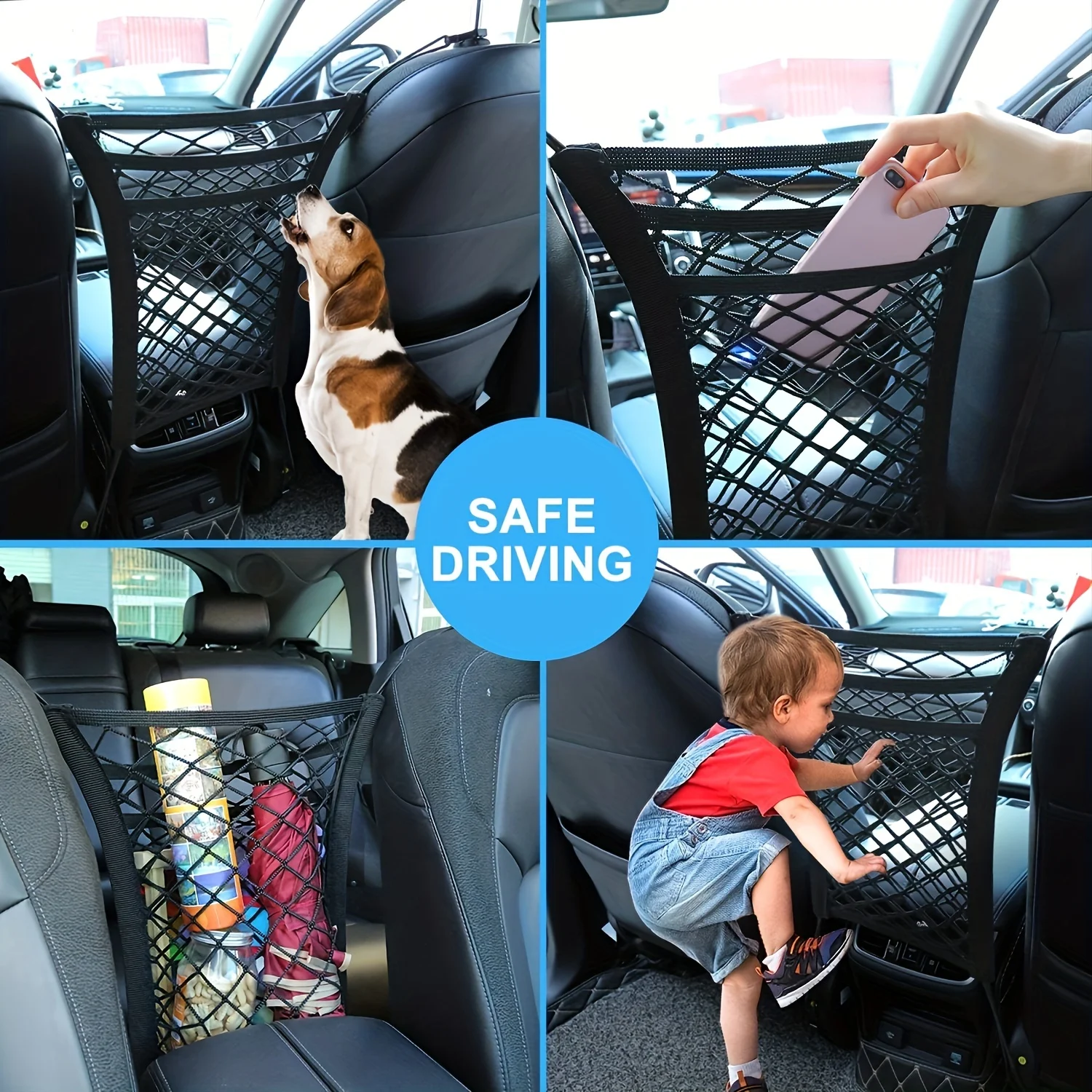 New-Car-3-Layer-Mesh-Bag-Organizer-Storage-Net-Bag-Between-Seats-Car ...