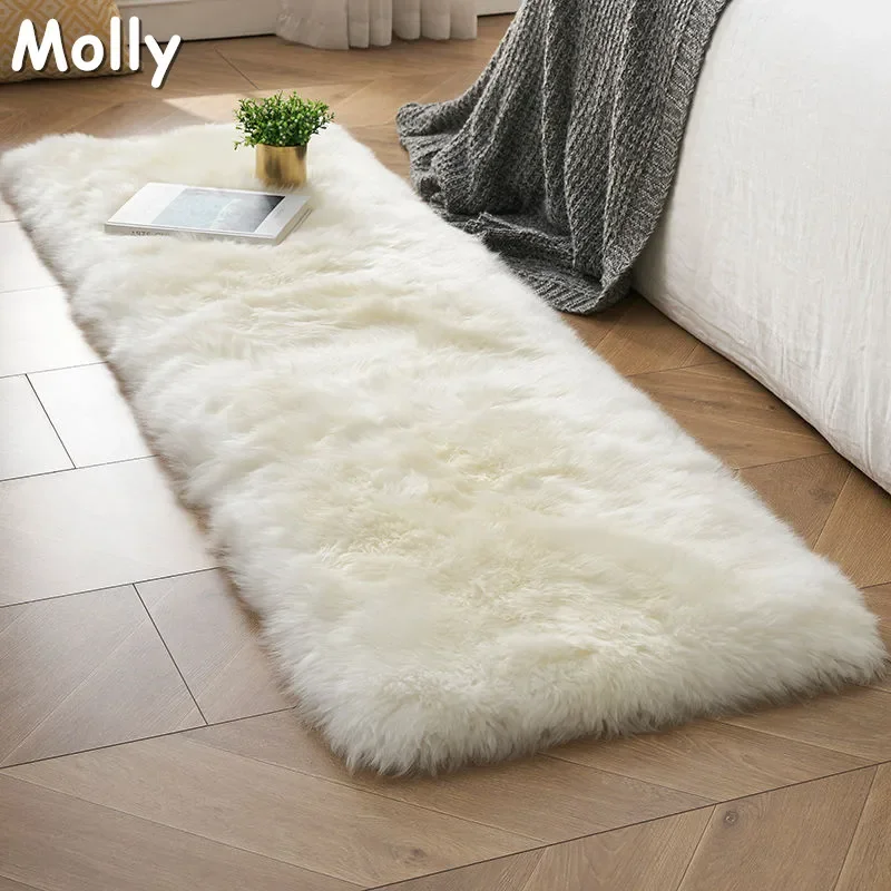 Luxury-Carpet-for-Living-Room-Shaggy-Faux-Wool-Bedroom-Bedside-Floor ...
