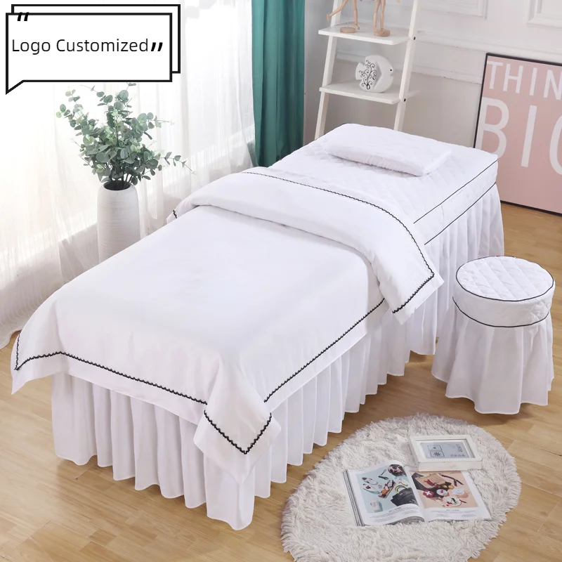 4pcs High Quality Beauty Salon Bedding Sets Massage Spa Thick Bed ...