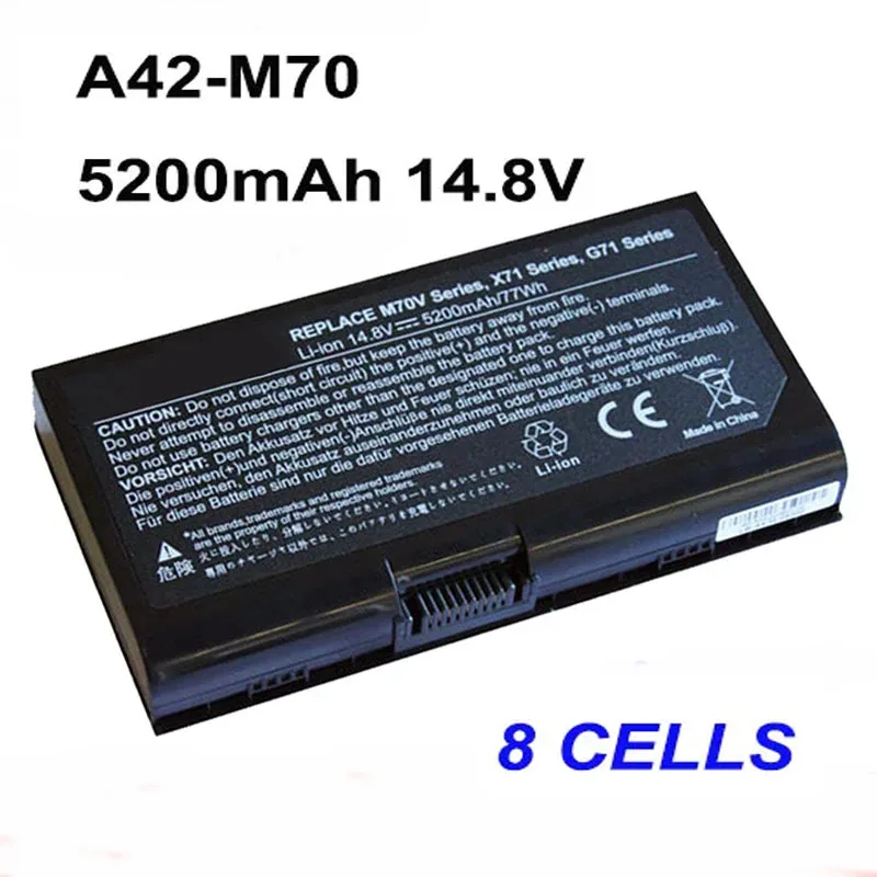 A42-M70 8cell 5200mAh 14.8V Laptop Battery For Asus M70 M70SA M70V ...