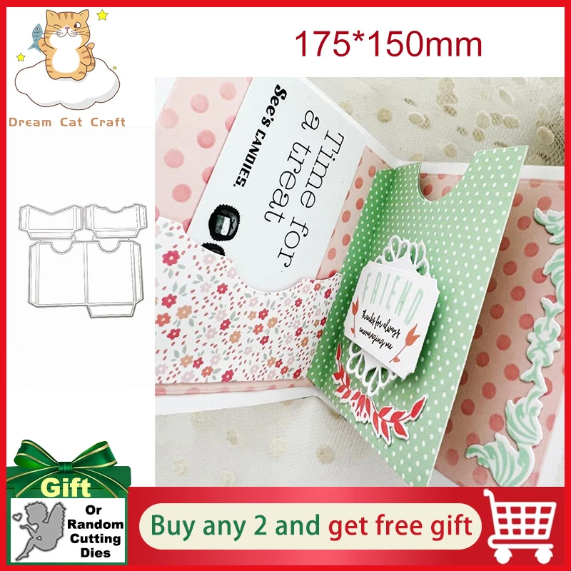 Gift Card Holder Book Pockets New Design Craft Metal Die Cuts Cutting ...