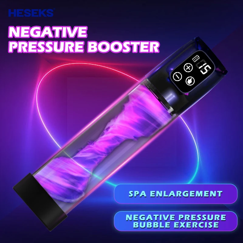 IPX7-Electric-Penis-Pump-with-5-Suction-Penis-Massager-Stimulator-Enlargement-Enhancer-Male ...
