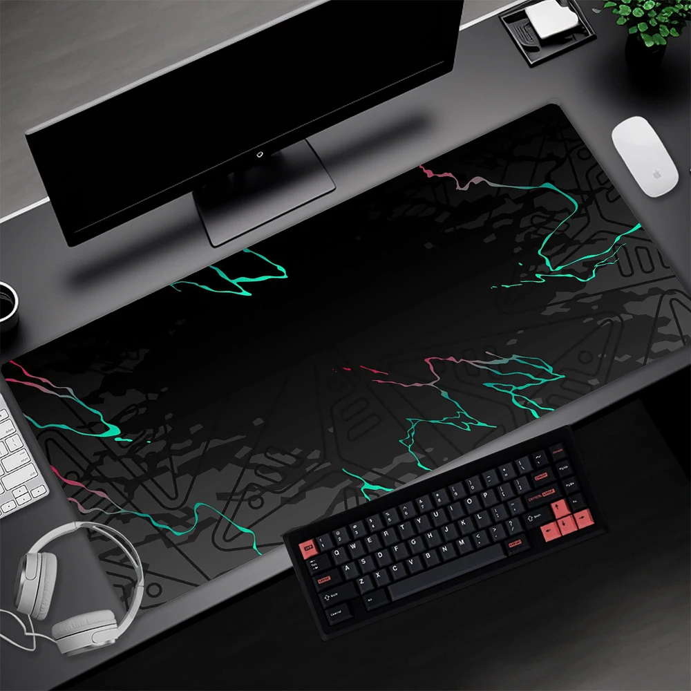 Black-Mousepad-Gamer-Computer-Mat-Office-Mouse-Pad-100x50mm-Keyboard ...