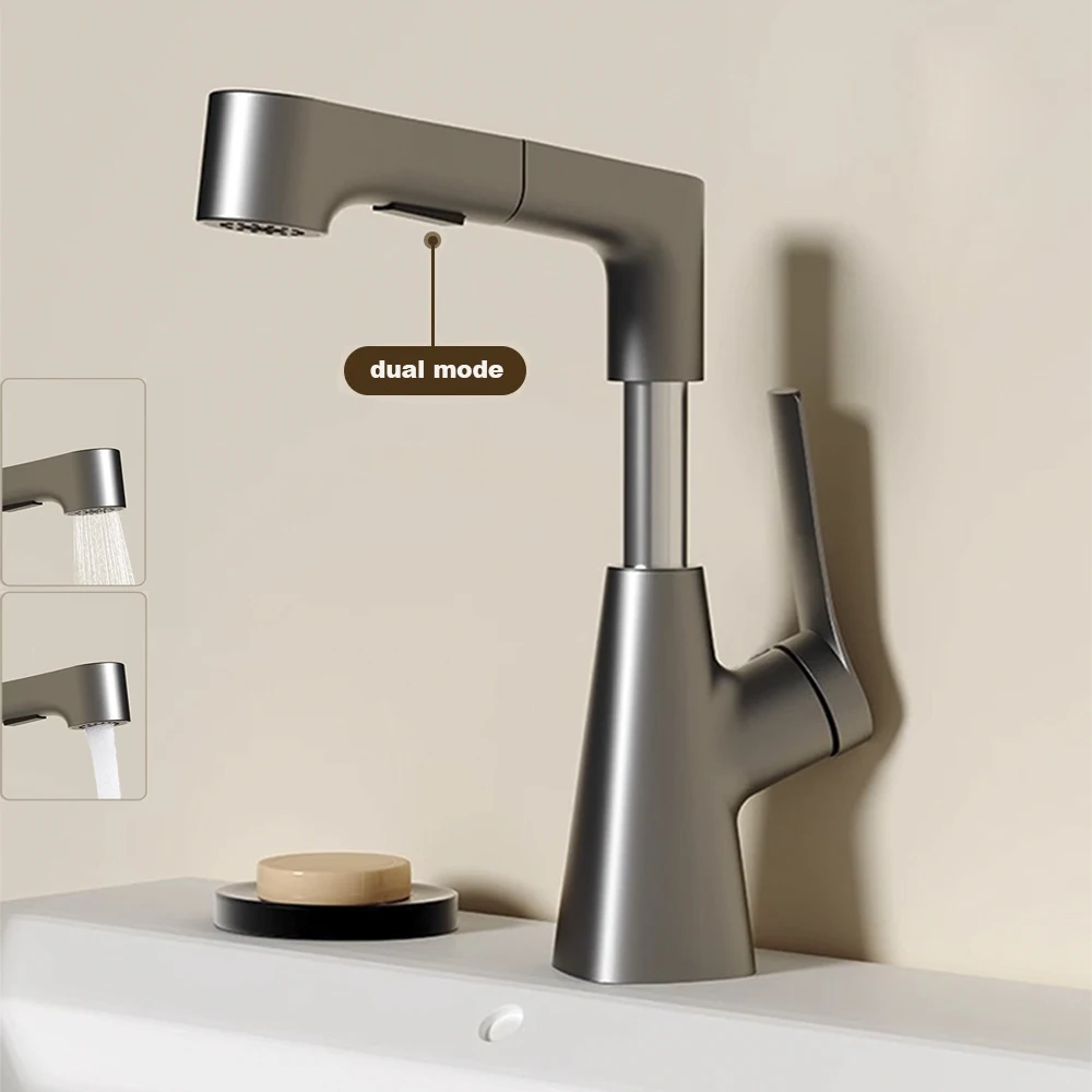 Bathroom-sink-vanity-hot-and-cold-faucet-with-pull-out-function-that ...