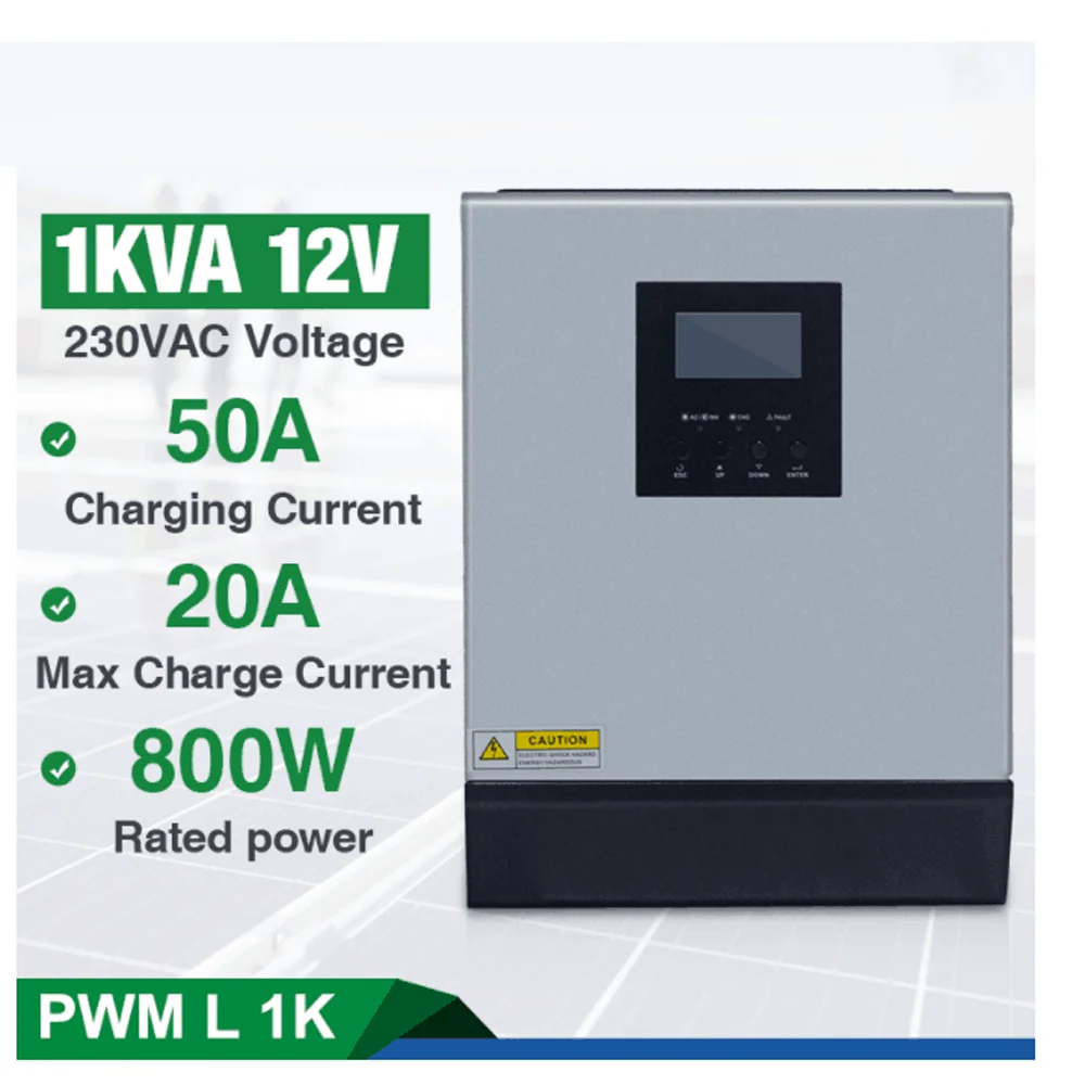 Off Grid Solar Inverter 1kva/800w With Mains Input / Battery Backup Ups ...