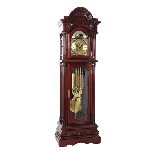 retro wooden chime pendulum grandfather standing clock floor clock for ...