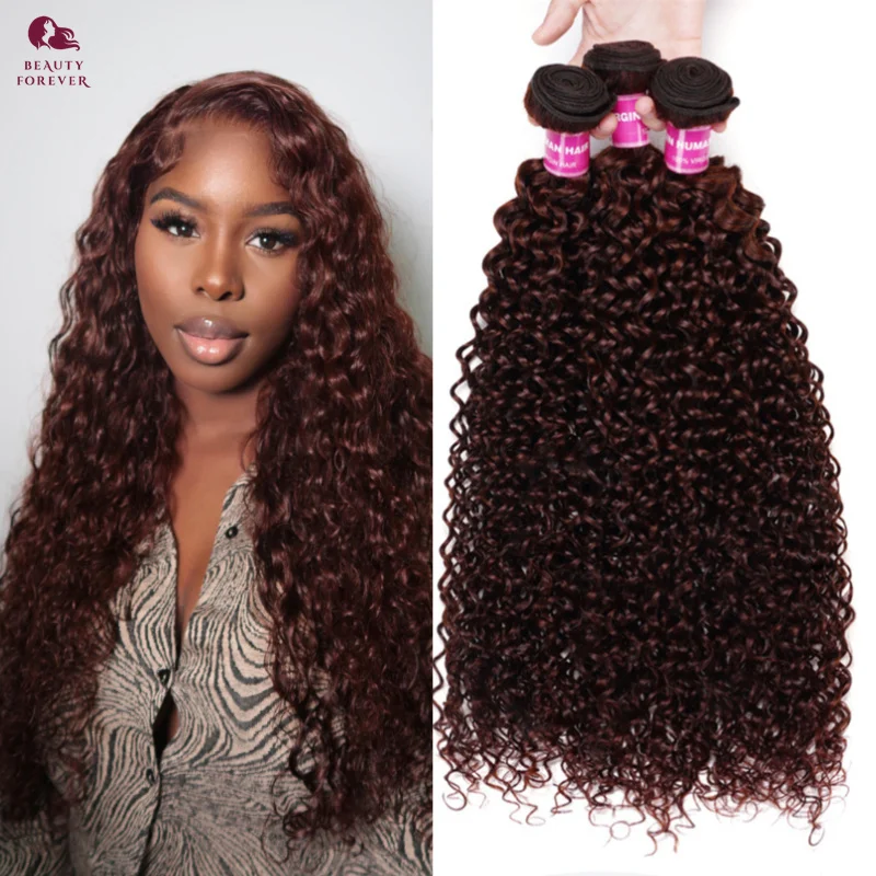 Beautyforever-33B-Reddish-Brown-Brazilian-Jerry-Curly-Human-Hair-Weaves ...