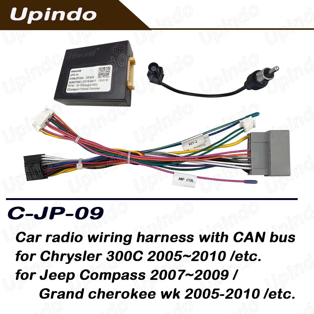 Android Head Unit Car Stereo Cable CAN Bus Adapter for Chrysler 300C ...
