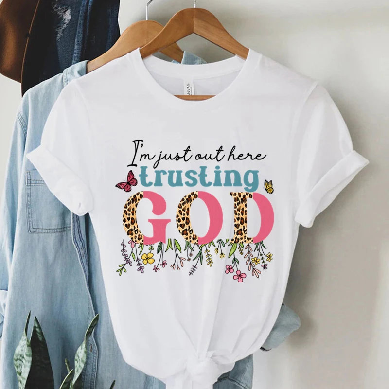 I-m-Just-Authere-Trusting-God-Print-T-Shirt-Vintage-Christian-T-Shirts ...