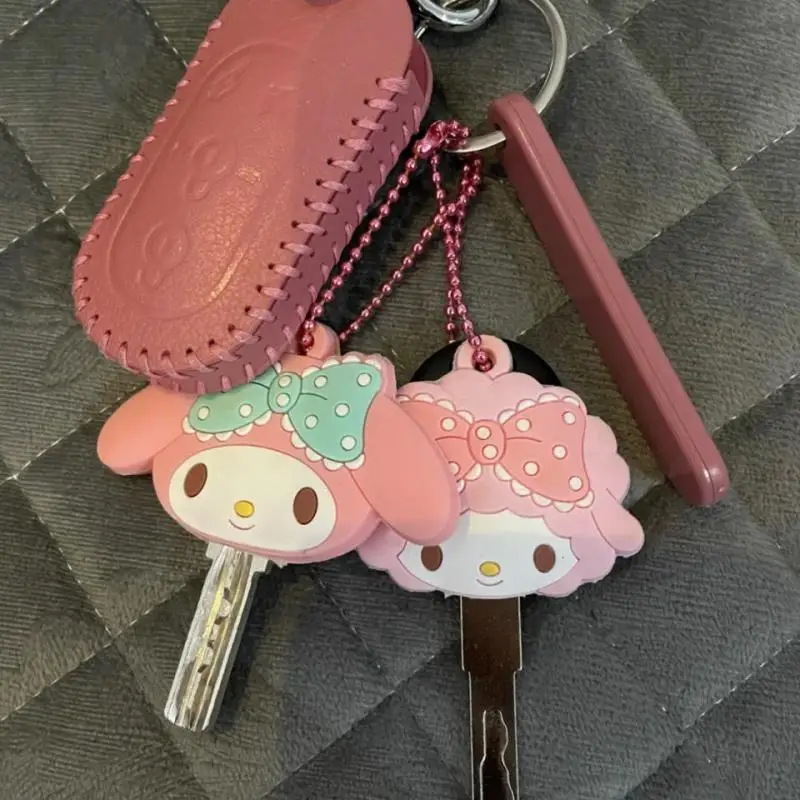 Anime-Sanrios-Hello-Kittys-My-Melody-Key-Cover-Cap-Silicone-Key ...