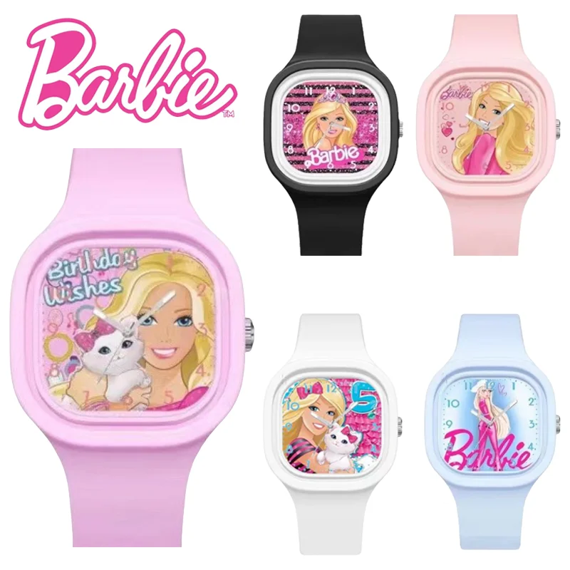 Barbie-Kids-Watch-Girls-Cartoon-Silicone-Strap-Fashion-Children-s ...