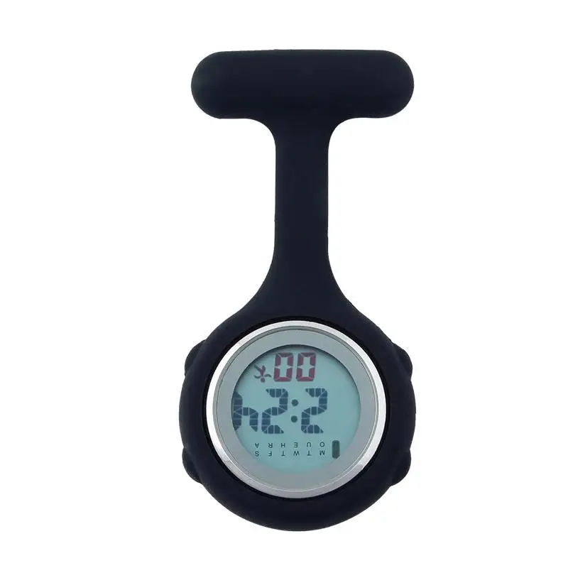 Mini Portable Women's Pocket Watch Digital Display round Dial Clip-On ...