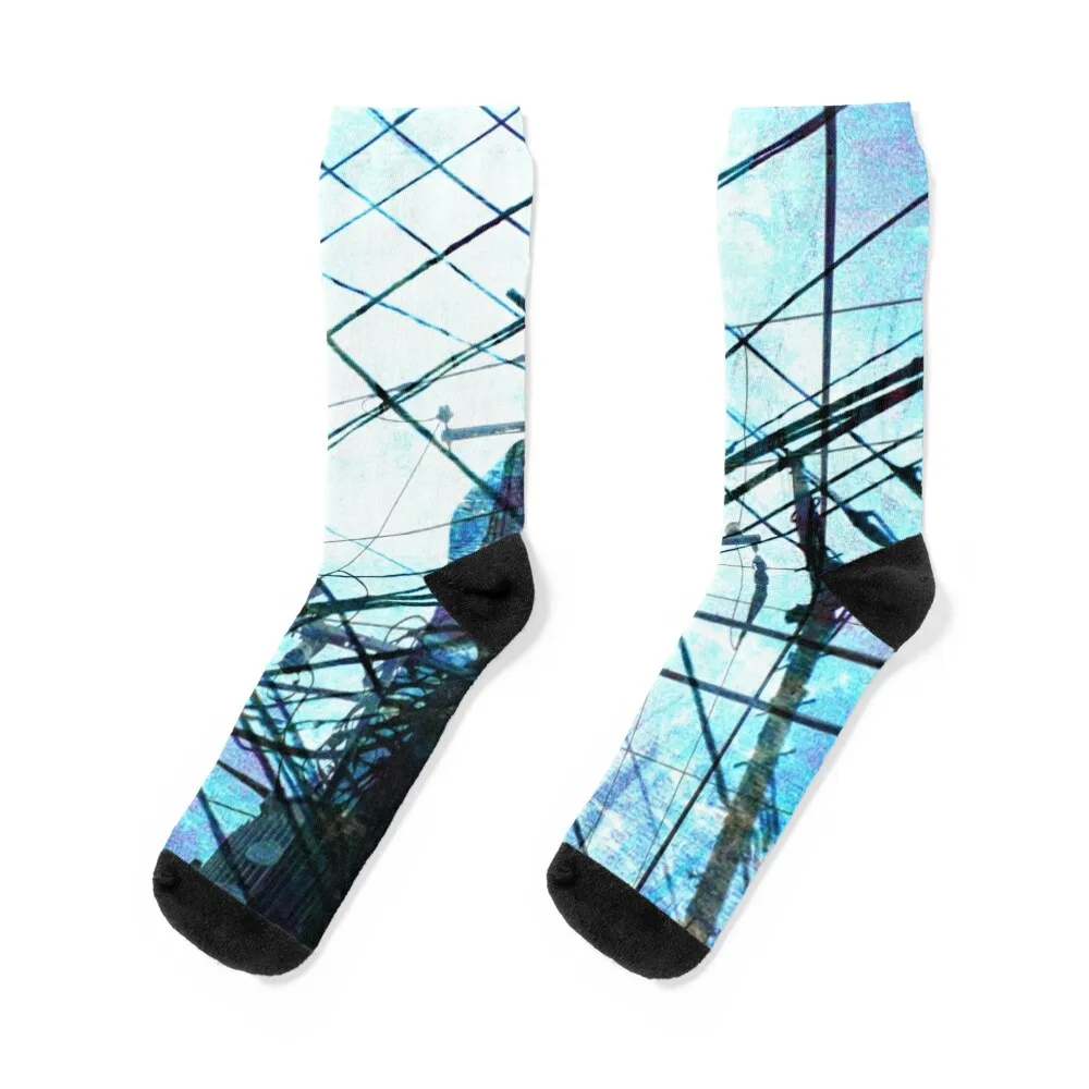 Serial Experiments Lain - Power Lines Socks Toe sports short winter ...