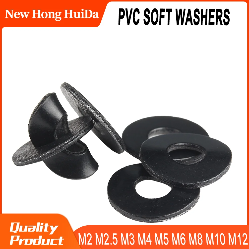 100PCS PVC Soft Washers M2 M2.5 M3 M4 M5 M6 M8 M10 M12 Soft Plastic ...
