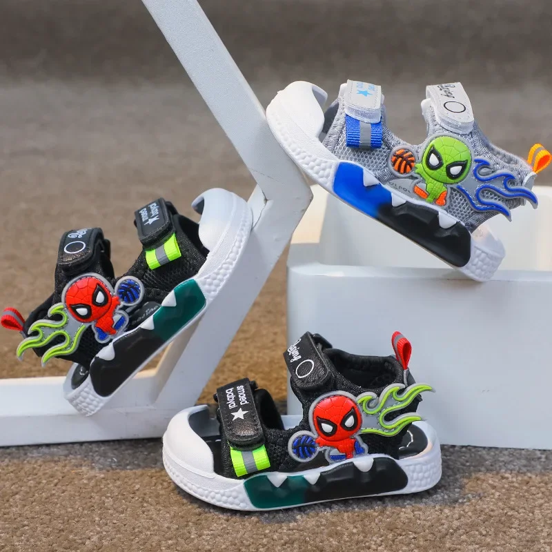 Disney-Breathable-Sport-Sandals-Summer-Cartoon-Spiderman-Sandals-for ...