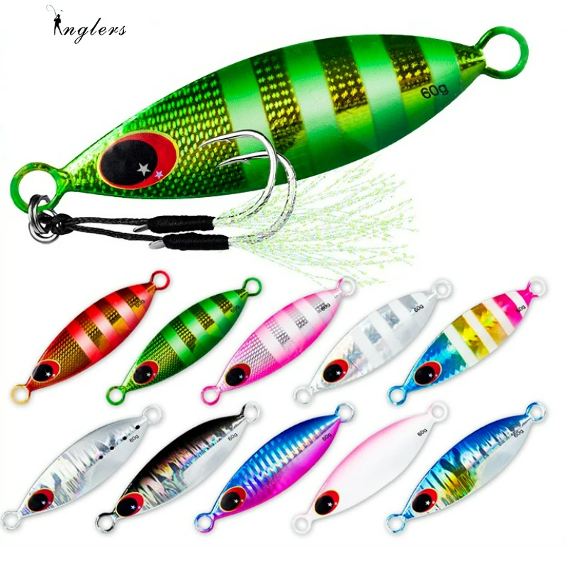 Metal-Slow-Jig-Lure-Hard-Artificial-Bionics-Bait-30g-40g-60g-Jigging ...