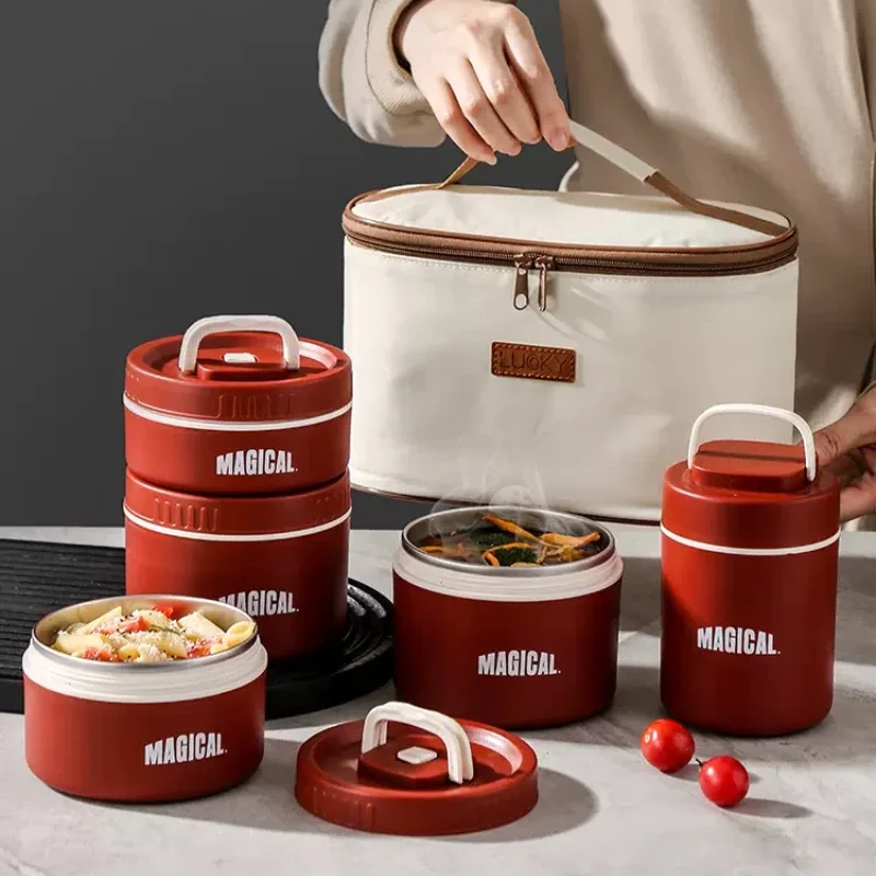 Portable Stainless Steel Thermal Lunch Box Insulation Thermos Box for ...