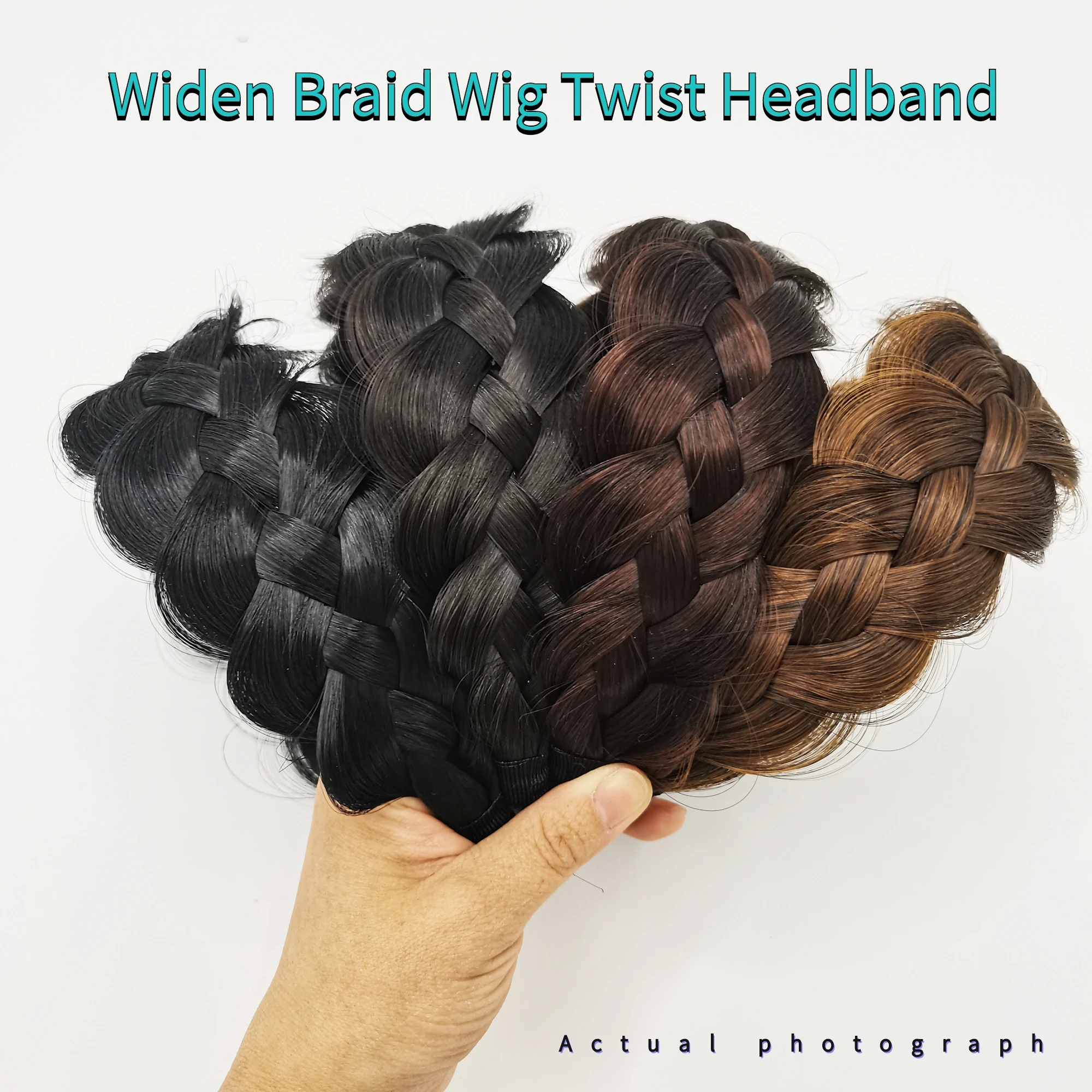 Widen Braid Wig Twist Headband Hairpiece Hairdband Handmade Hair Tie ...