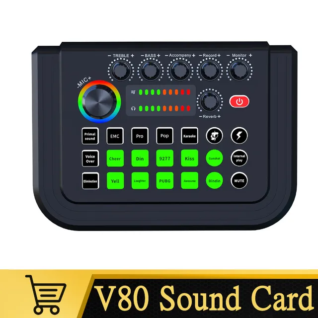 HD X60 Sound Card English Version Professional Sound Cards Audio Mixer ...