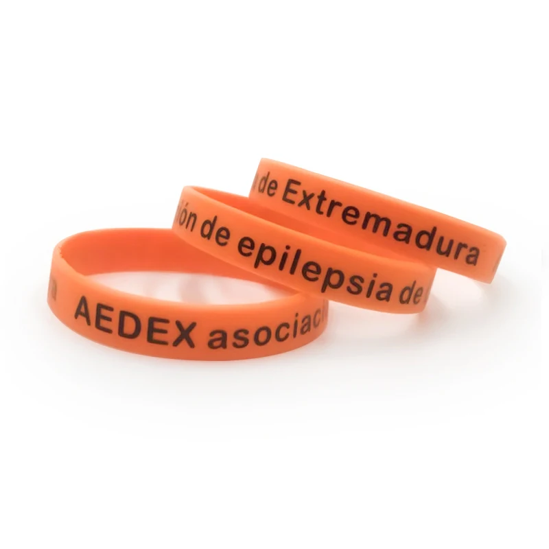 YERLLSOM-200PCS-Lot-Customization-Filling-Injected-Ink-Rubber-Wrist ...