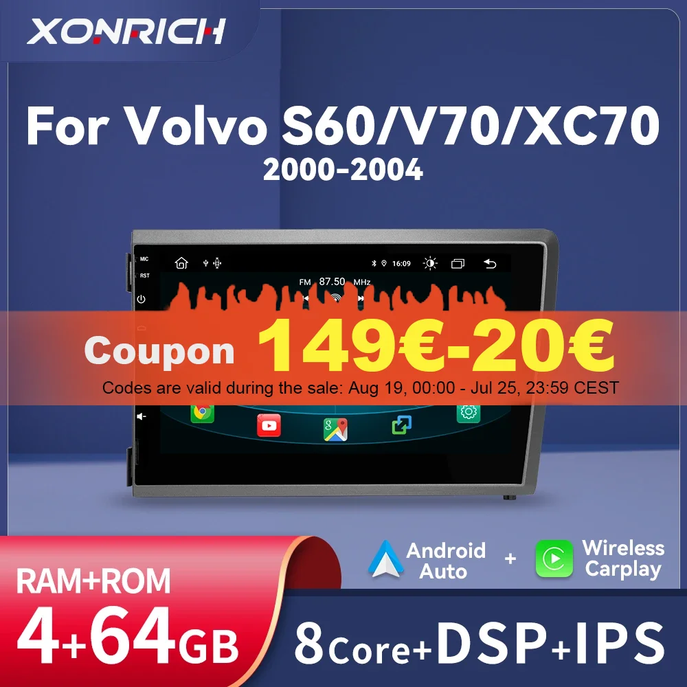 Reproductor-Multimedia-con-GPS-para-coche-Radio-con-Android-12-Carplay ...
