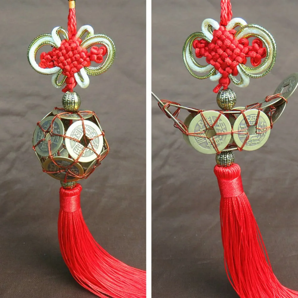 Chinese-Knot-Fengshui-Copper-Coins-Ten-Emperor-Money-Ingot-ball-Pray ...