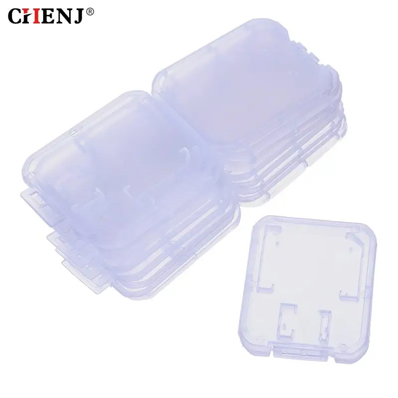 10pcs Clear Plastic Memory Card Case Stick Micro SD TF Card Storage Box ...